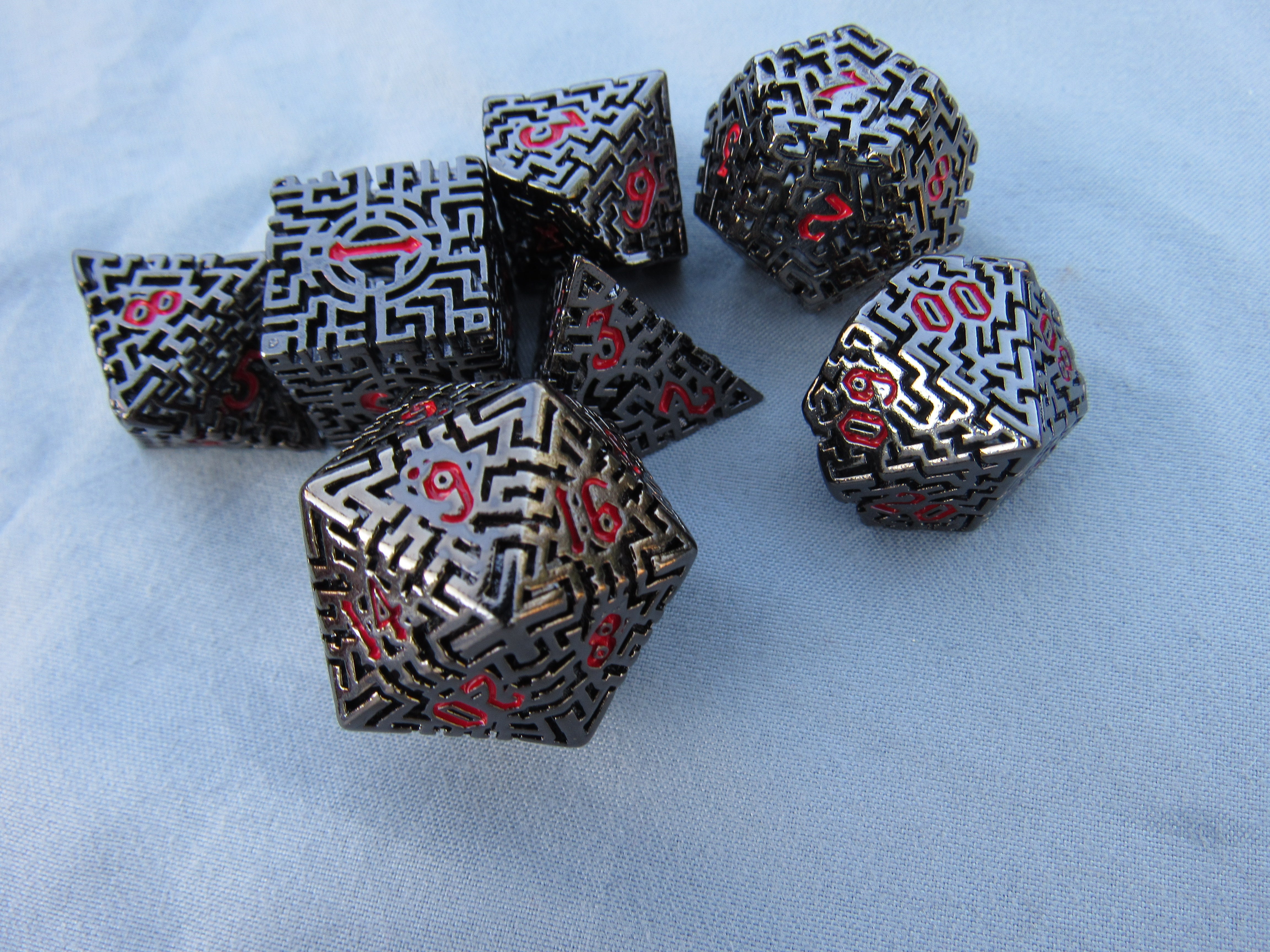 Black and Red Hollow Labyrinth Dice – Sorensen's Precision Diceworks