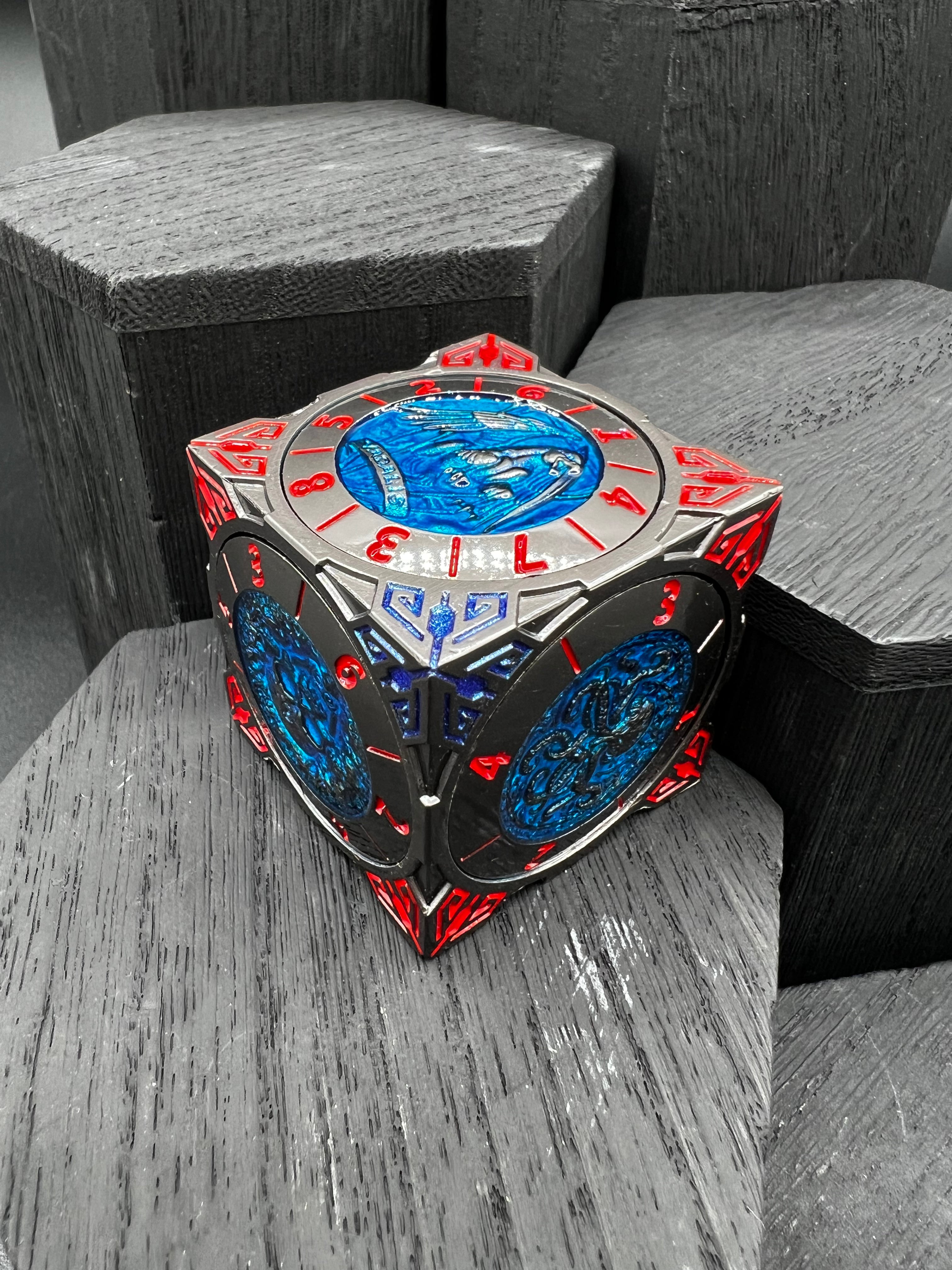 Cube Spinner - Blue and Red – Sorensen's Precision Diceworks