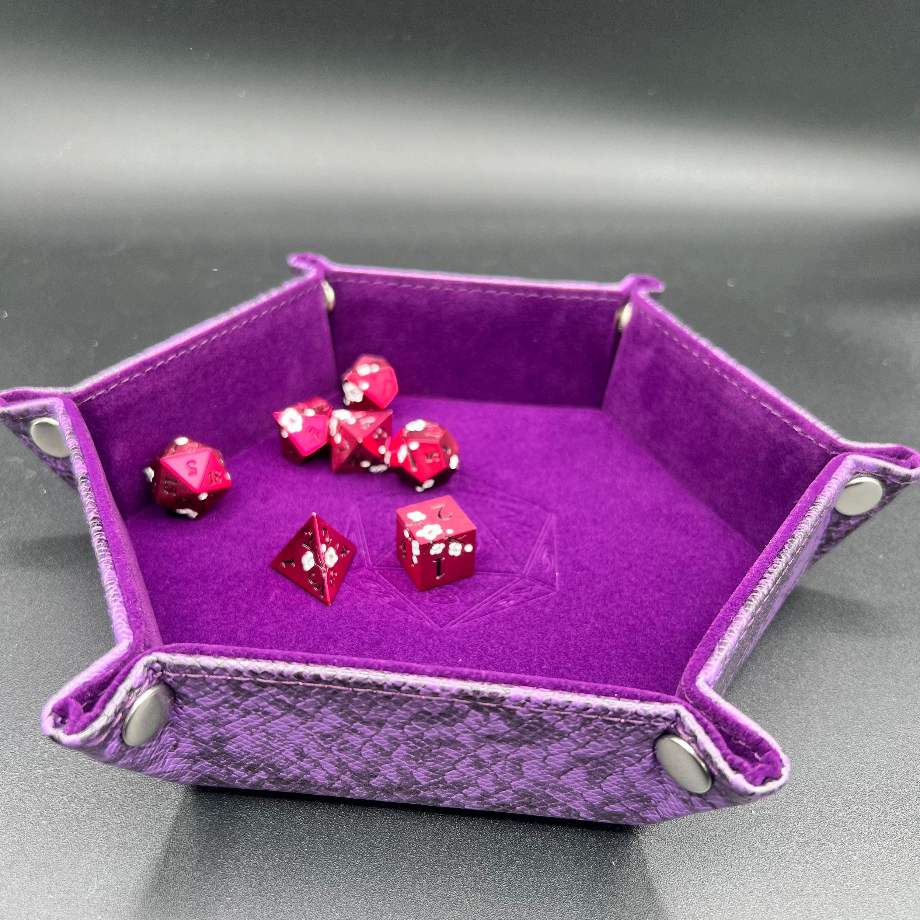 Purple Dragon Skin Hex Tray – Sorensen's Precision Diceworks
