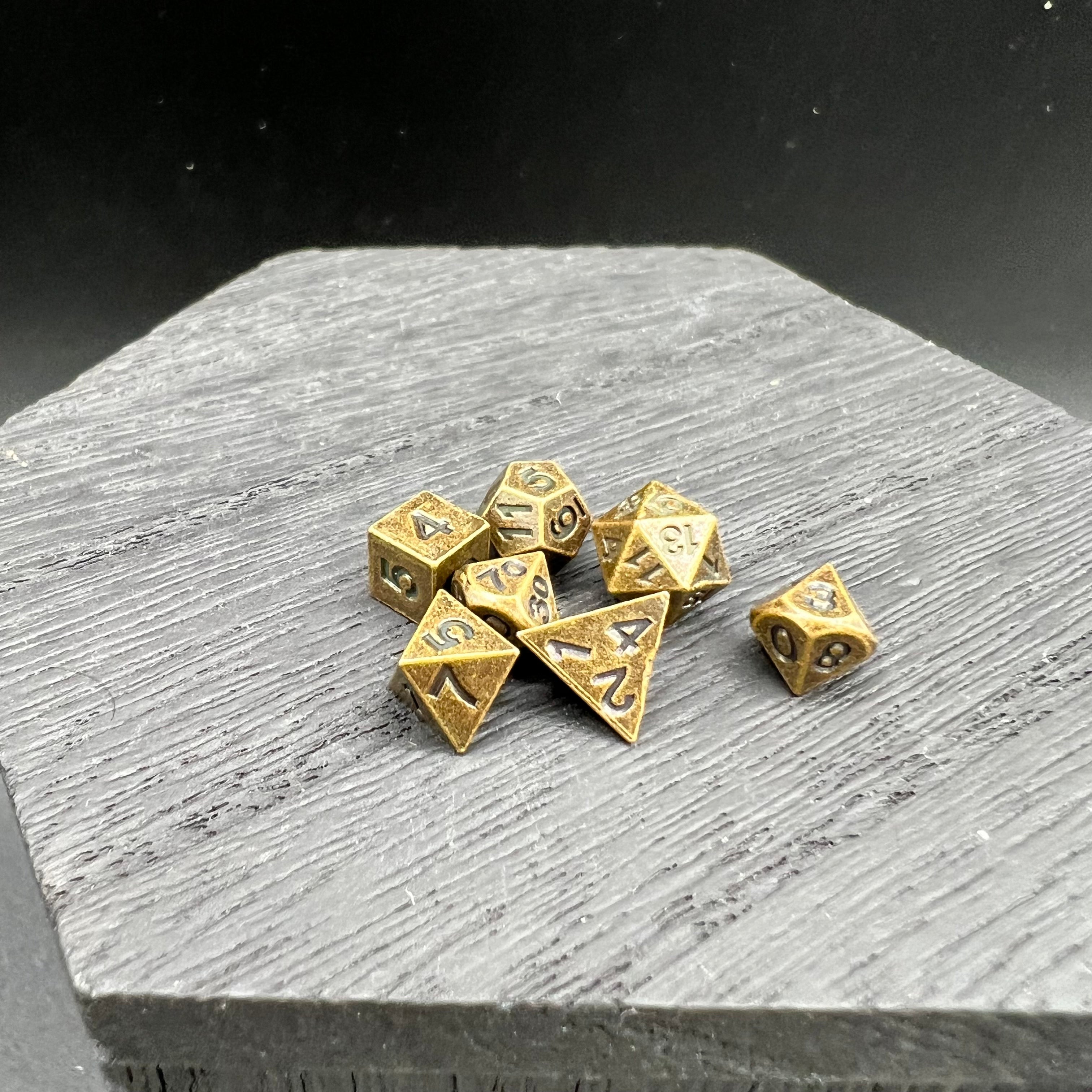 Tiny Antique Brass Dice – Sorensen's Precision Diceworks